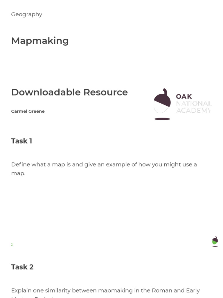 Geography - Year 7 - Unit 1 - Lesson 1 - Worksheet PDF | PDF