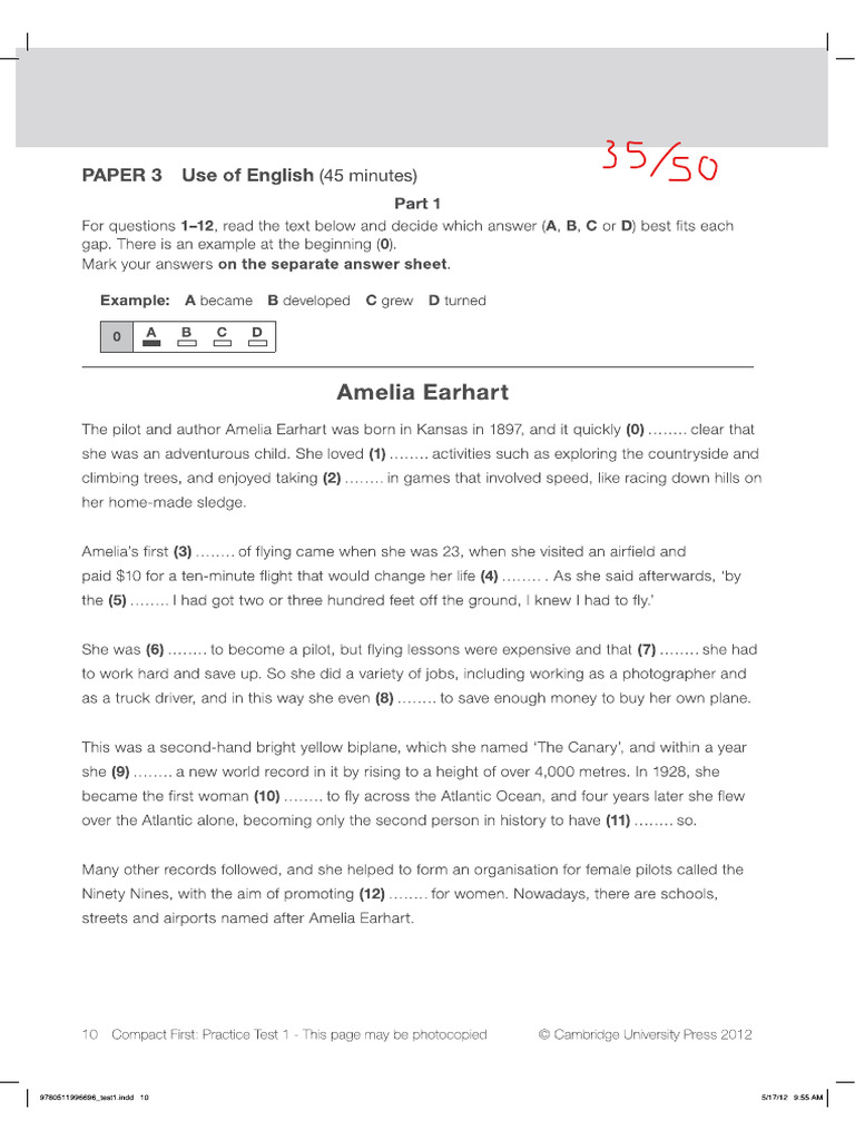 Use of English Practice - Old Test | PDF