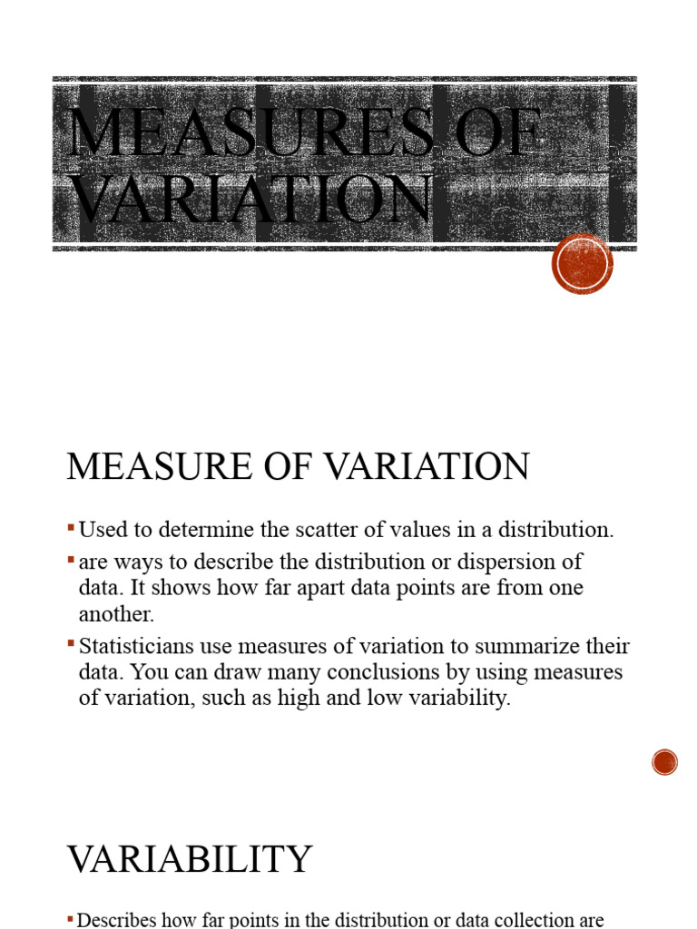 Measures of Variation Report 1 | PDF | Computers | Technology & Engineering