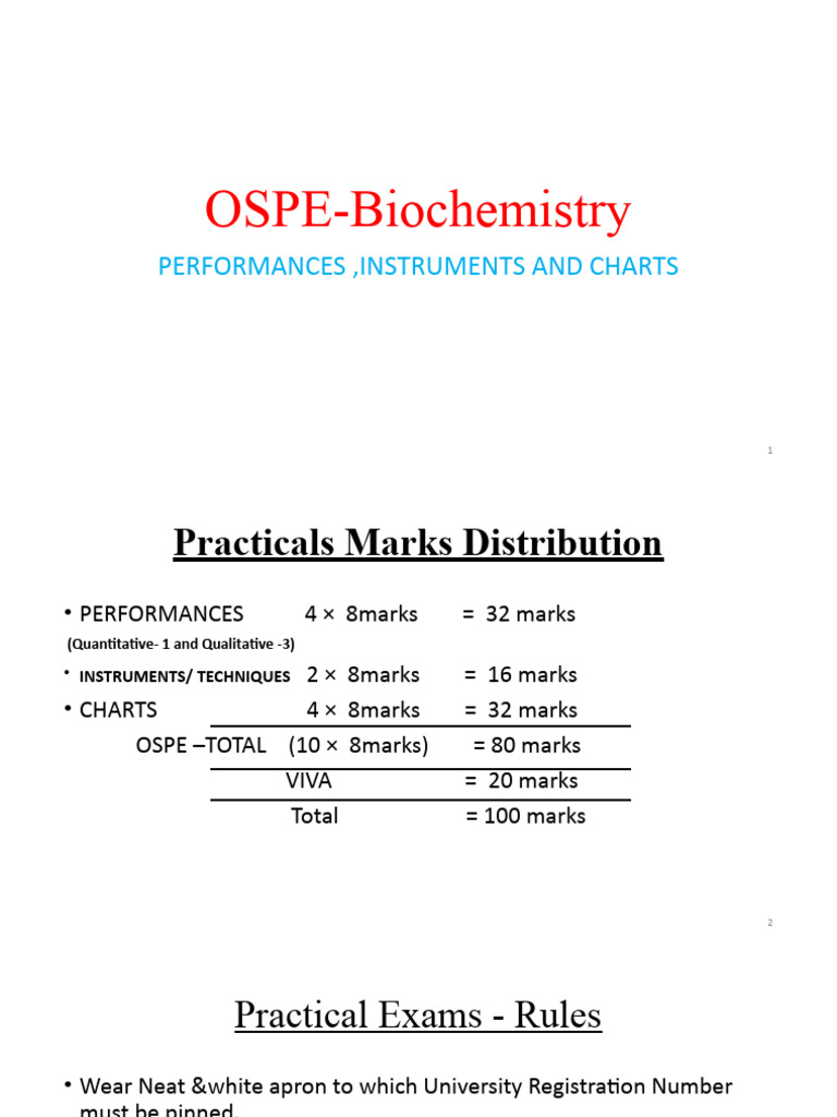 2.biochemistry OSPE | PDF | Clinical Medicine | Medical Specialties