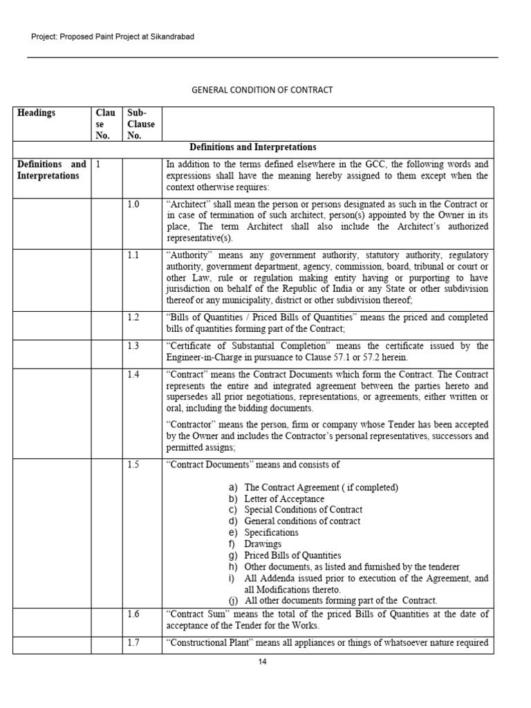 Final Clean GCC - C | PDF | General Contractor | Specification (Technical Standard)
