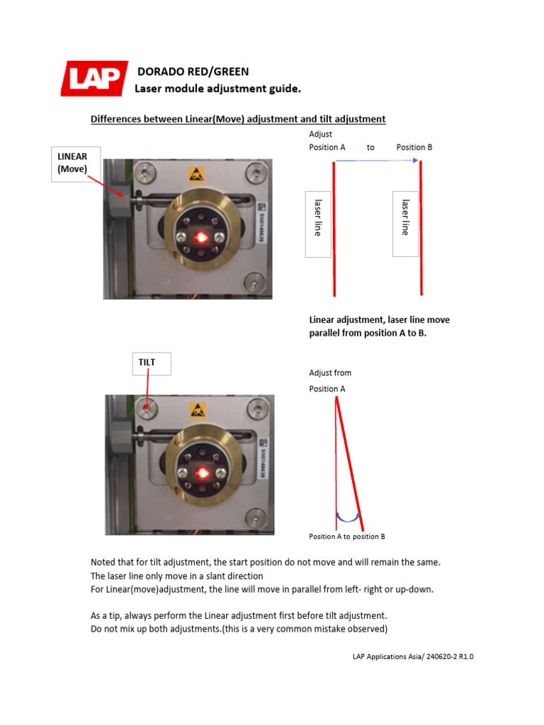 Laser Module Adjustment Guide | PDF
