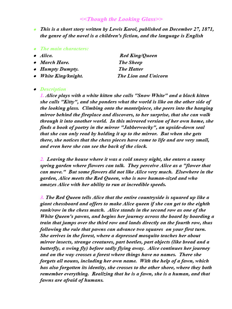 Though The Looking Glass | PDF