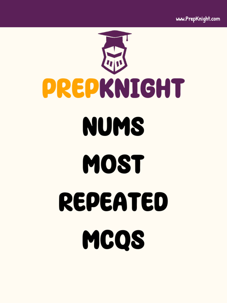 NUMS Most Repeated MCQs | PDF
