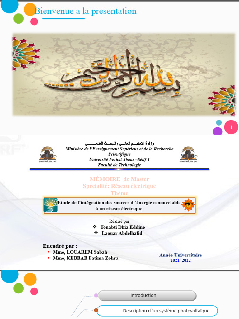 Bienvenue A La Presentation | PDF | Sciences et mathématiques | Technologie et ingénierie