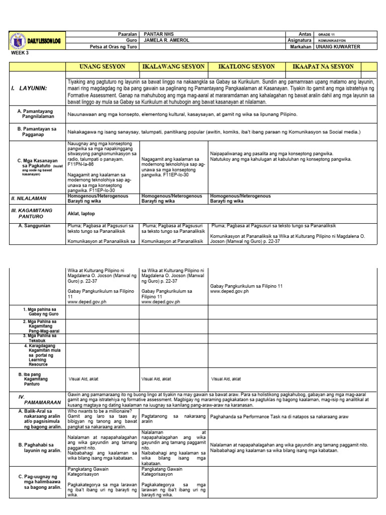Jam Kom DLP Week 3 | PDF