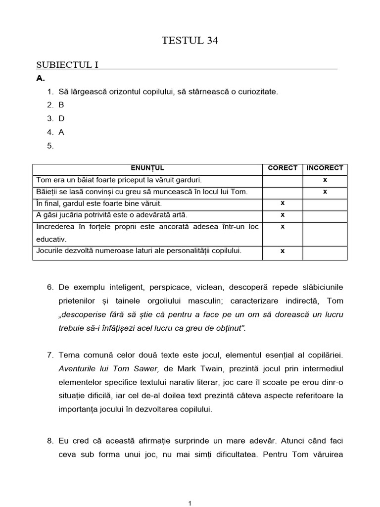 Rezolvare Testul 34 - Ne Pregatim Pentru EVALUAREA NATIONALA 2023 ...