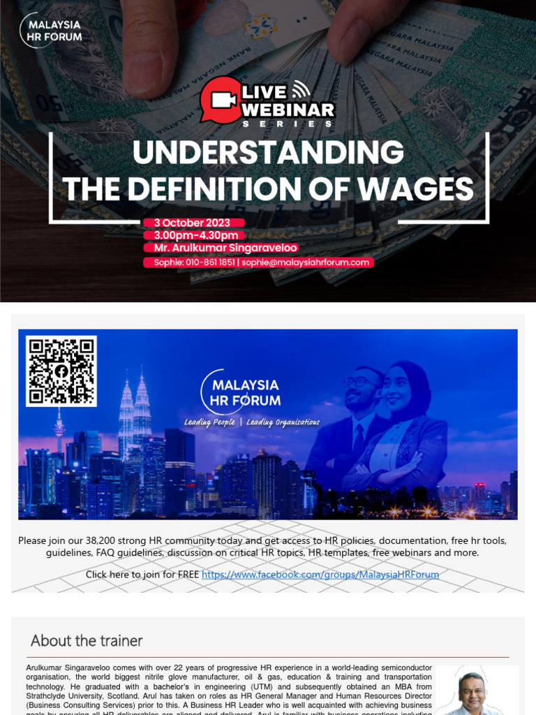 Understanding The Definition of Wages (Webinar) | PDF
