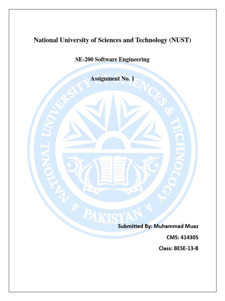 SE Assignment 1 | PDF