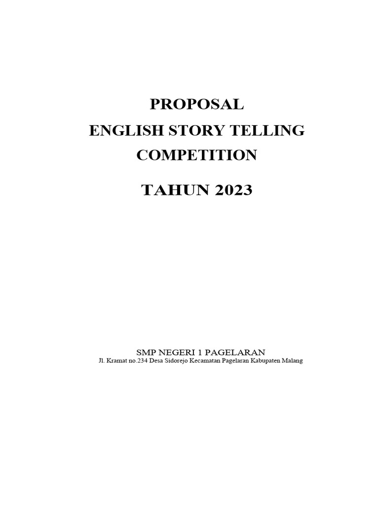 Proposal Lomba Storytelling 2023 | PDF