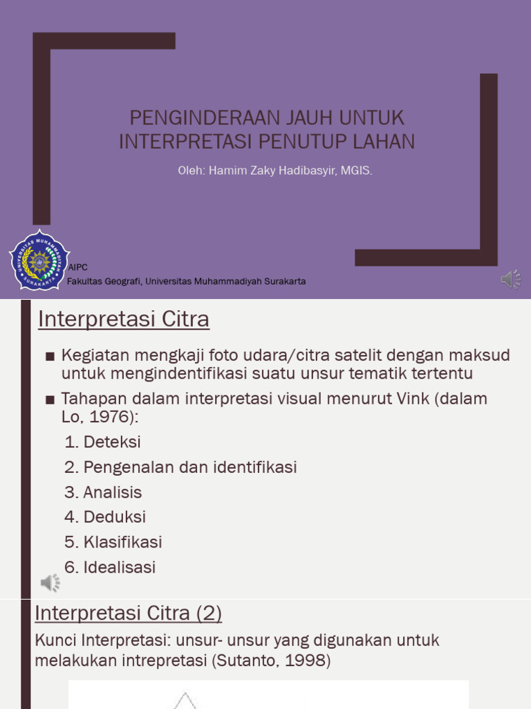 AIPC 11-12 PJ Untuk Interpretasi Penutup Lahan | PDF