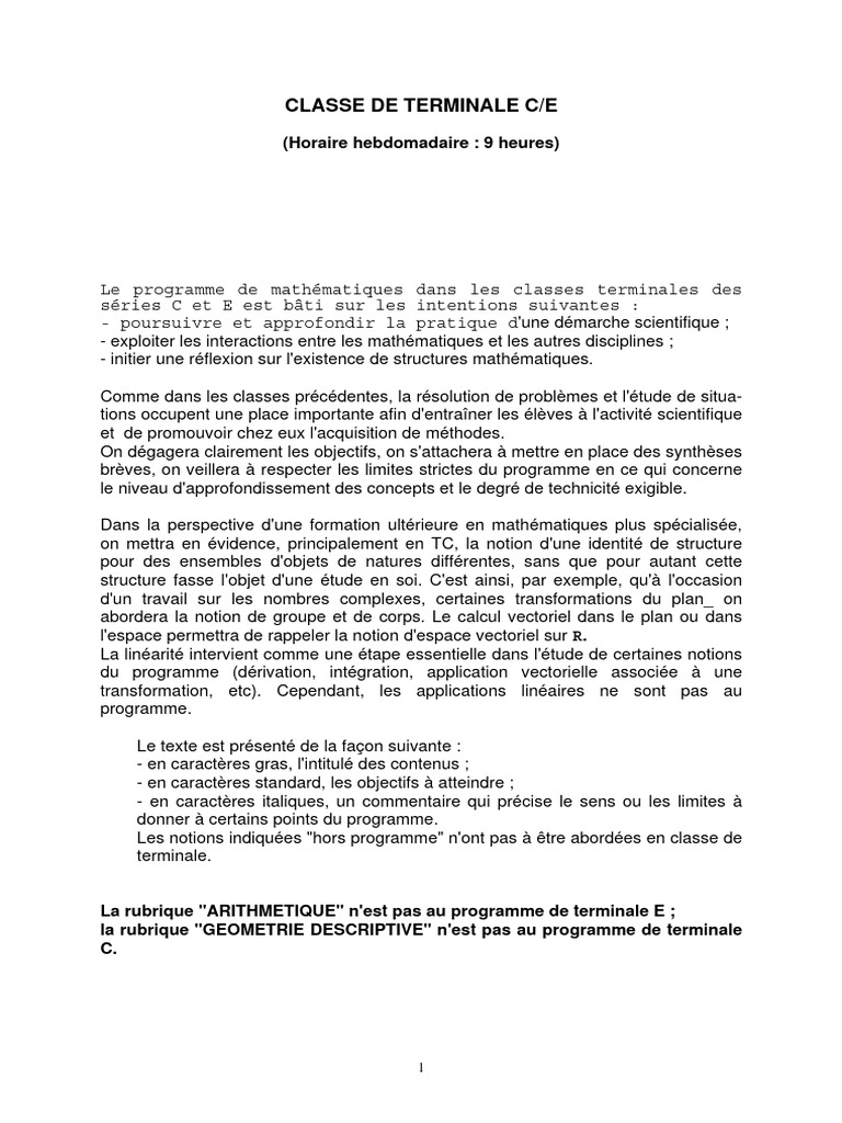 Terminale C | PDF