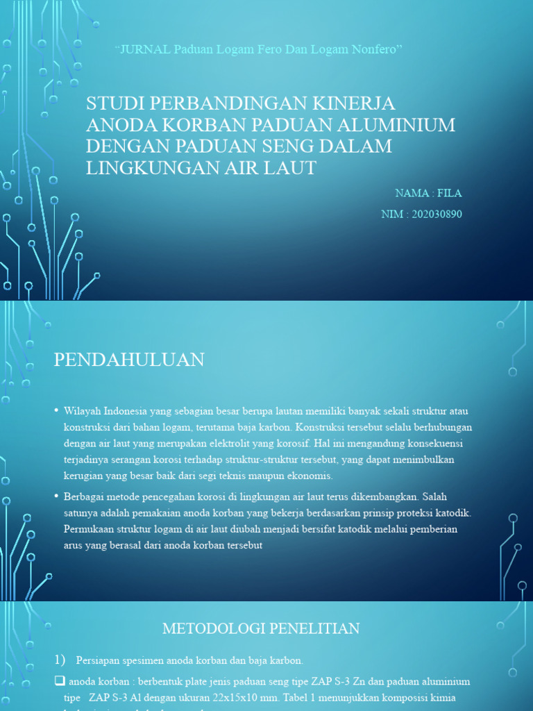 Studi Perbandingan Kinerja Anoda Karbon Paduan Aluminium Dengan | PDF Studi Perbandingan Kinerja Anoda Karbon Paduan Aluminium Dengan | PDF
