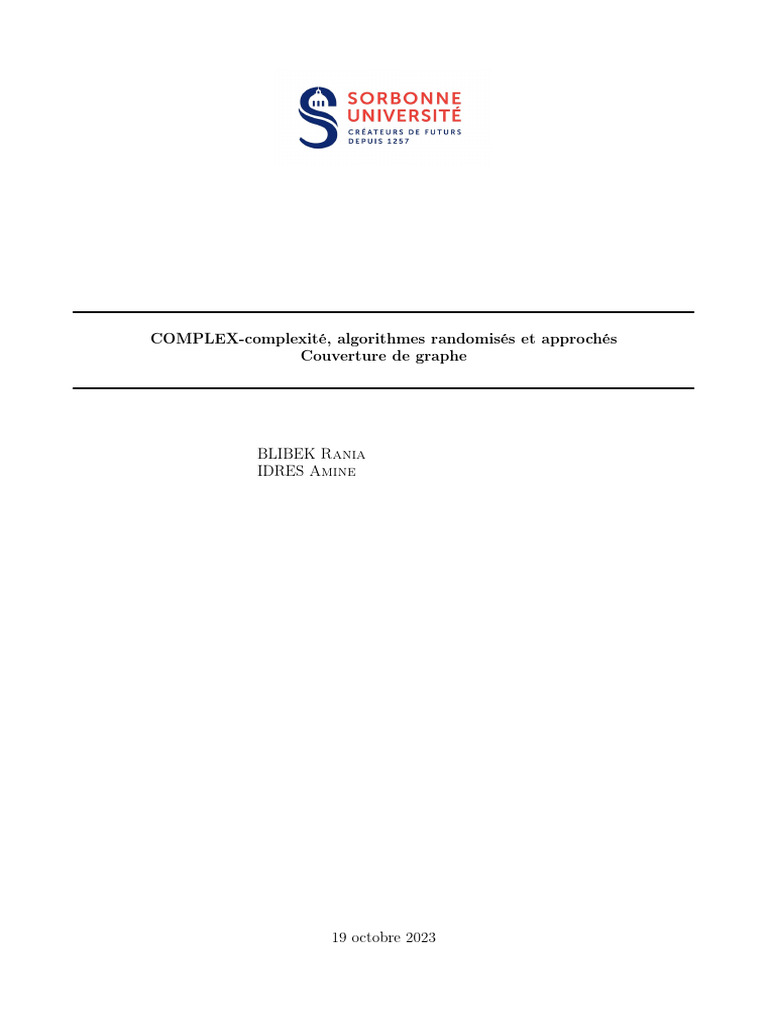 Rapport de Projet Complexe | PDF