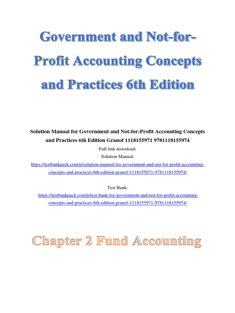 Government Accounting Concepts Manual | PDF | Finance & Money Management