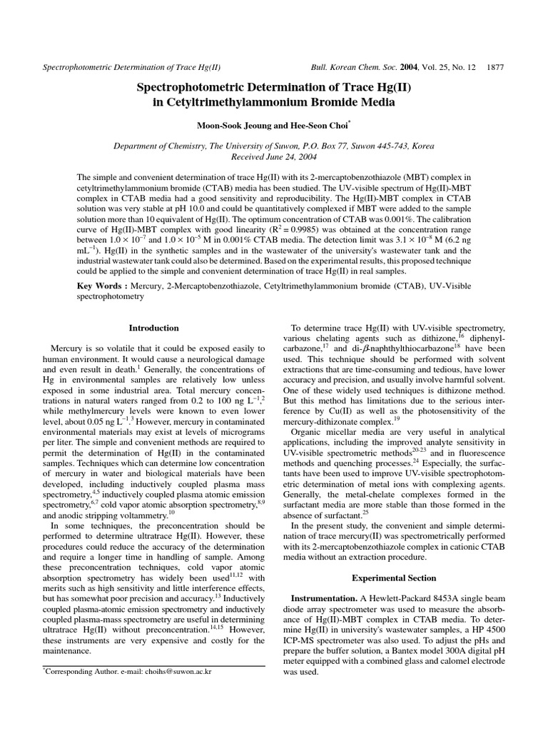 Spectrophotometric Determination of Trac | PDF | Ph | Ion