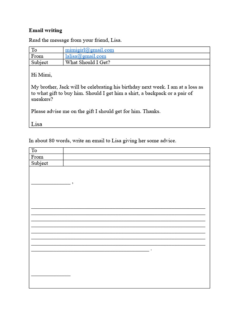 Email writing | PDF