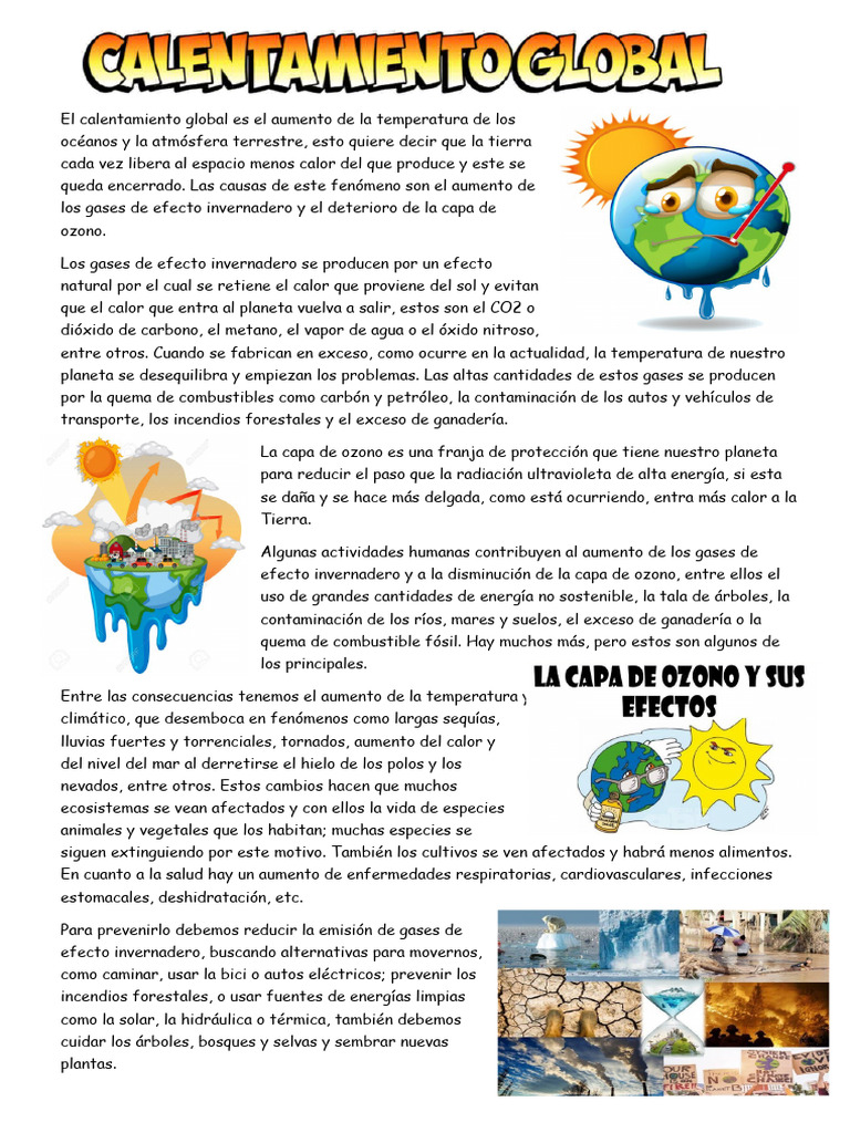 Ficha Calentamiento Global | PDF