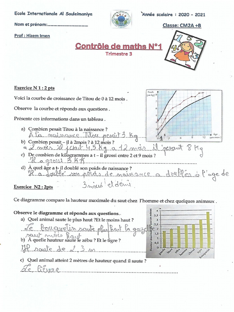 Mon Controle de Maths | PDF