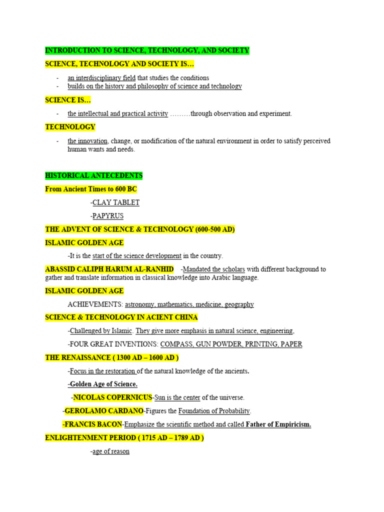 Sts Reviewer | PDF | Science