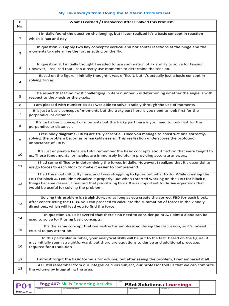 My Takeaways 1 | PDF