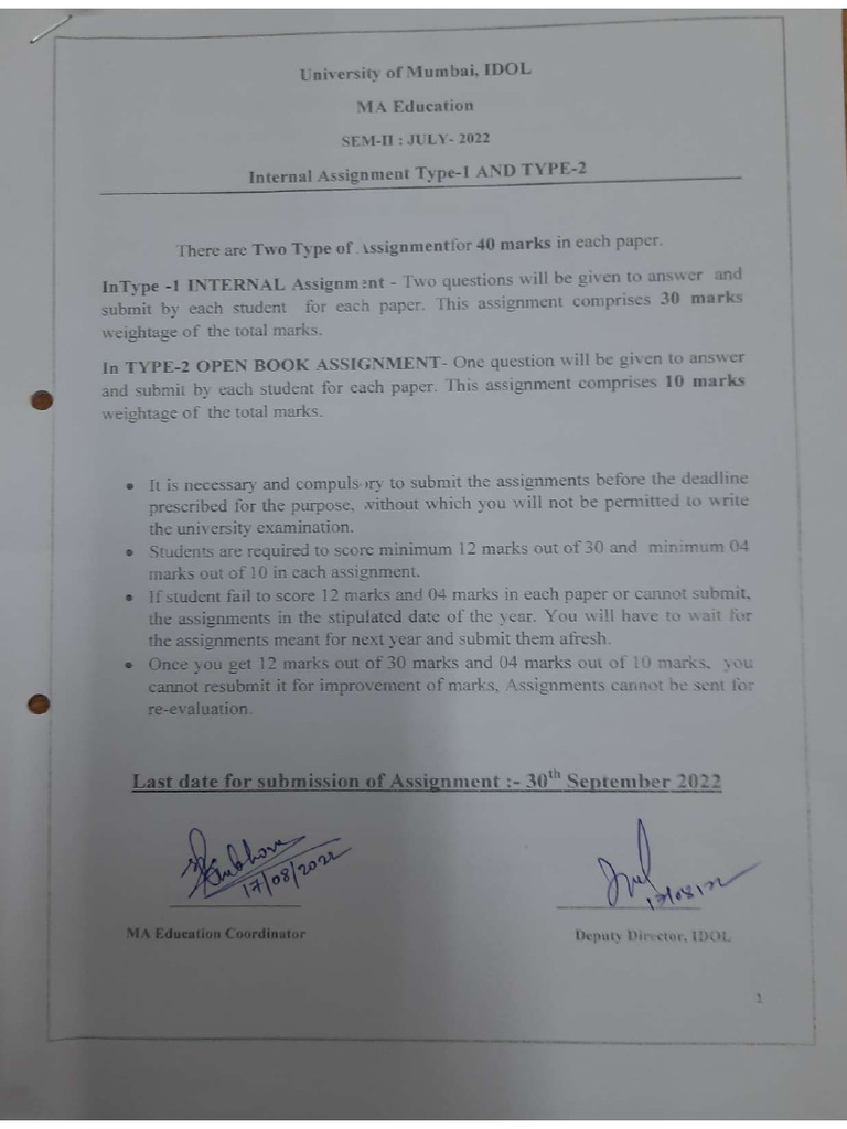 MA Education Assignment SEM II July 2022 | PDF