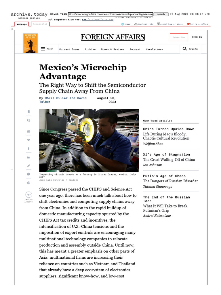 Mexico's Microchip Advantage - The Right Way To Shift The Semiconductor ...