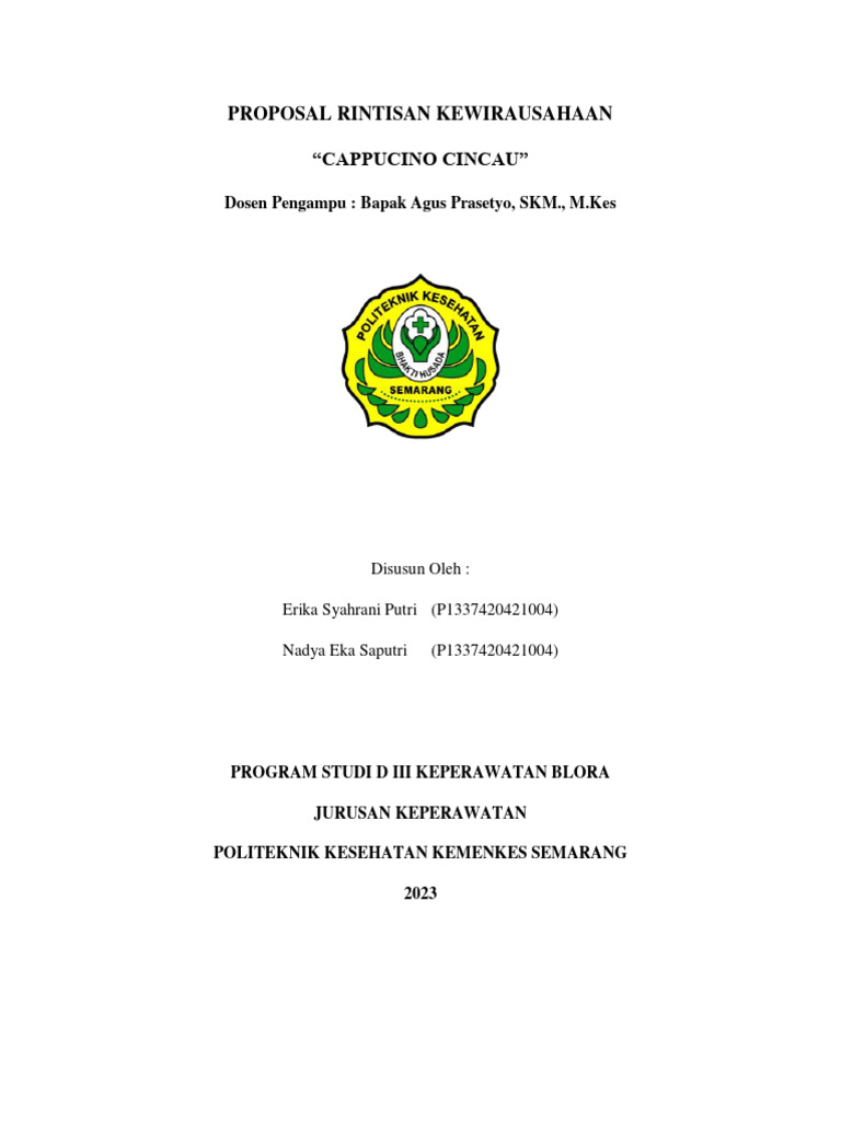 3B - 02,03 - Proposal Rintisan Usaha | PDF