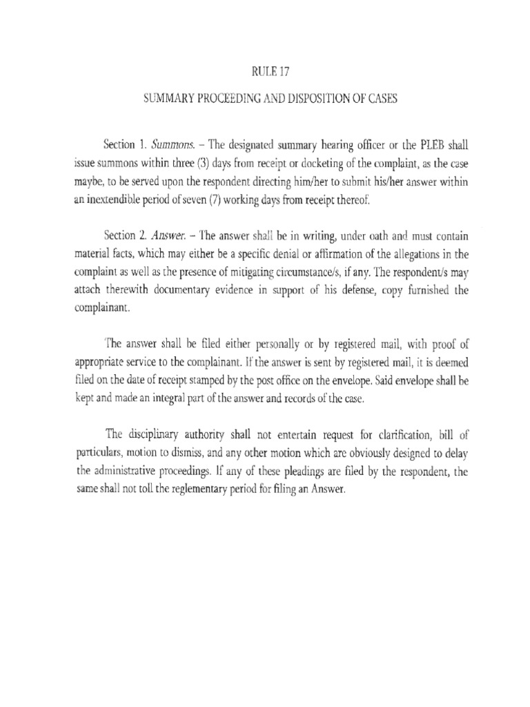 Summary Procedure 1 | PDF