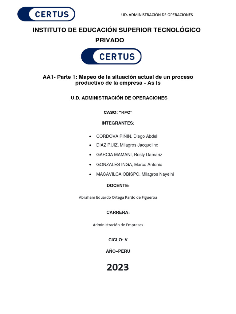 Aa2 Caso KFC | PDF