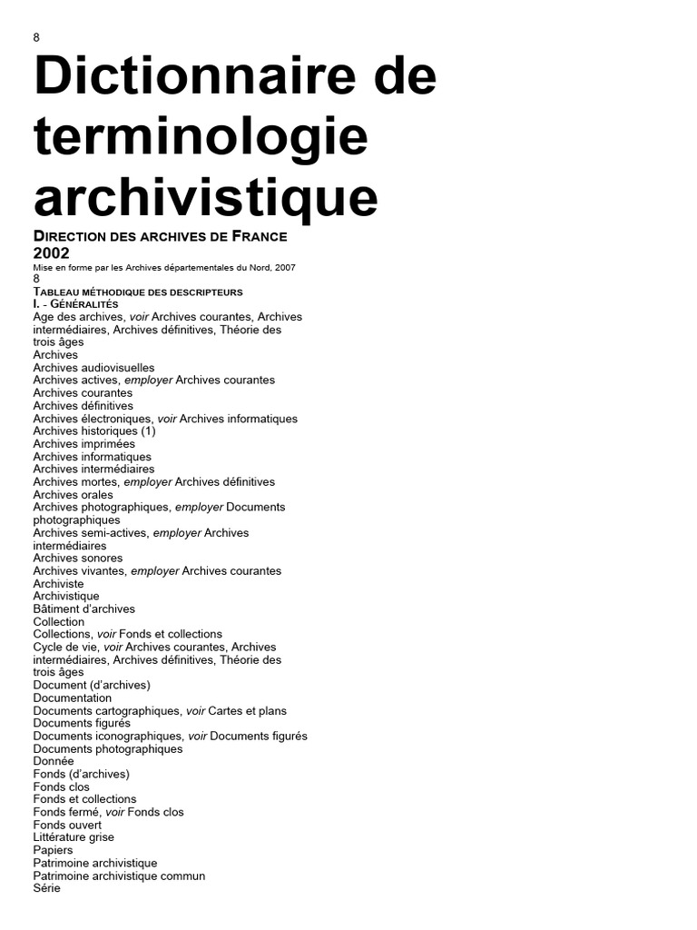 Dictionnaire Technique Archive | PDF