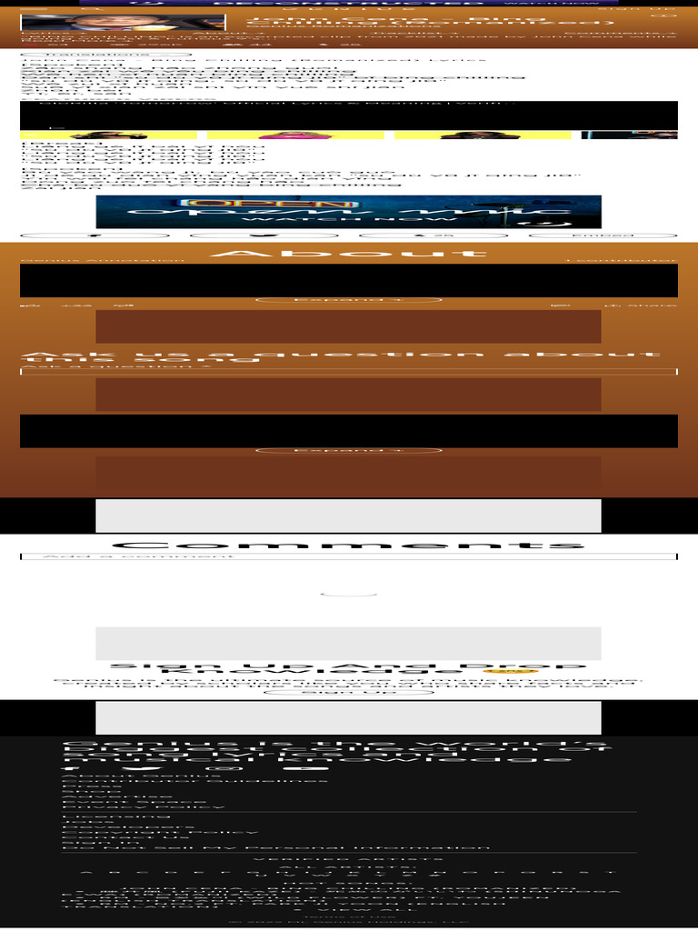 Bing Chilling (Romanized) - John Cena Genius Lyrics | PDF