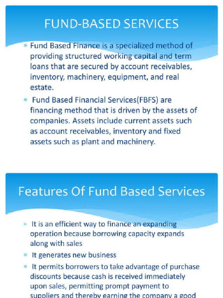 Fund Based Financial Services | PDF