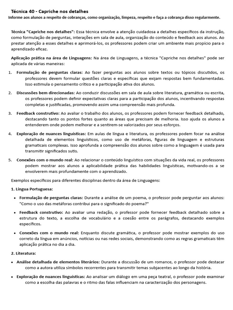 Tecnica Lemov Capriche | PDF