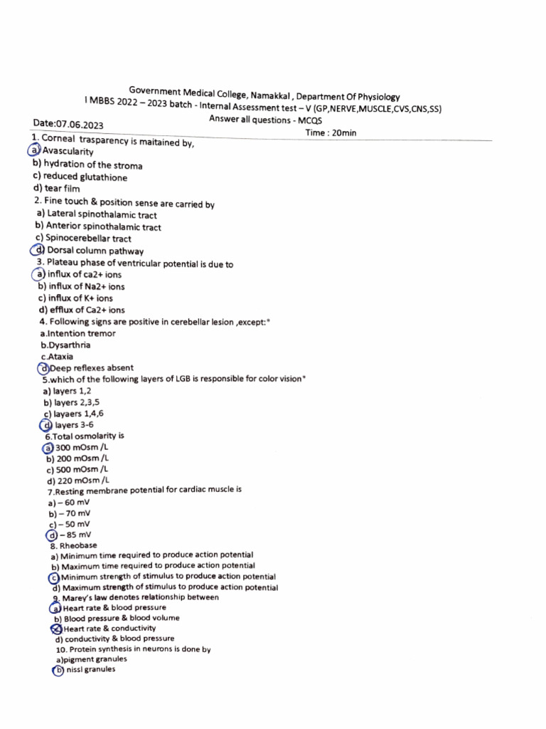 Avascularity: (GP, Nerve, Muscle, CVS, CNS | PDF | Science & Mathematics