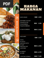 Senarai Harga Minuman Dan Makanan | PDF | Rice | Prepared Foods