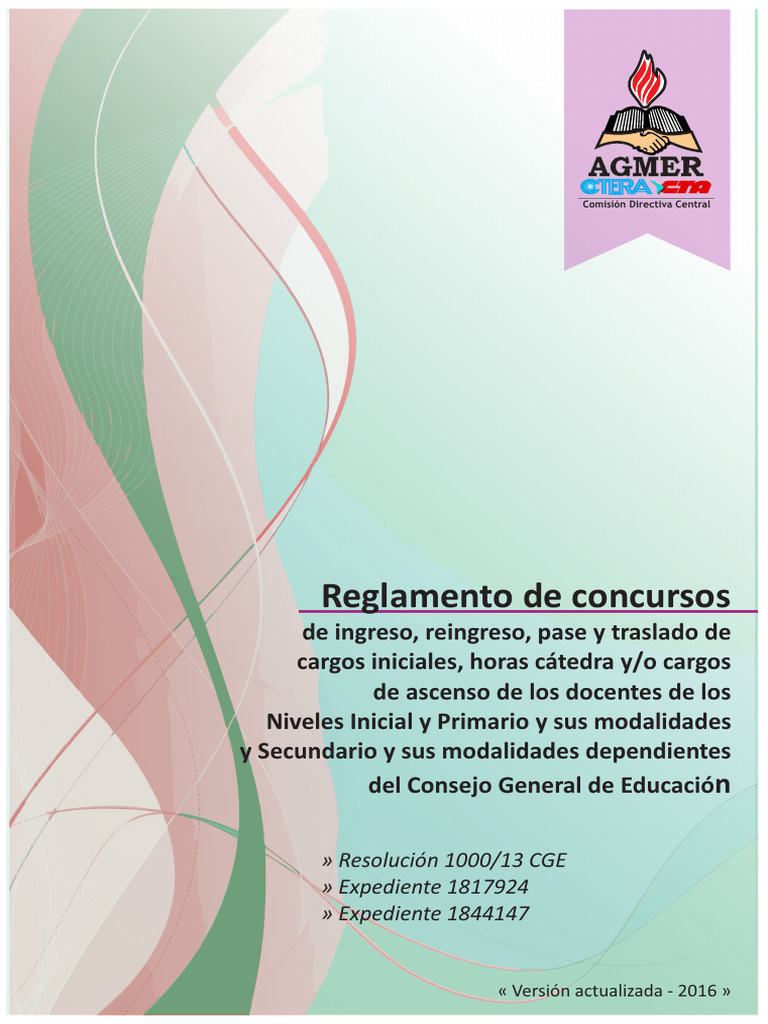 Resolucion 1000 13 Reglamento de Concursos Actualizado 2016 | PDF