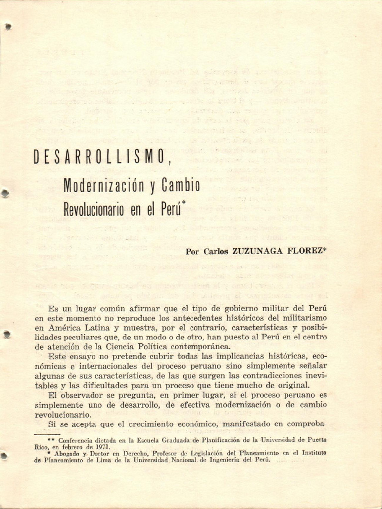Alramos, Desarrollismo, Modernización y Cambio Revolucionario en El ...