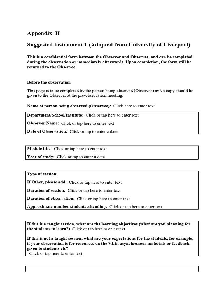 Peer Observation Instruments | PDF | Learning | Teachers