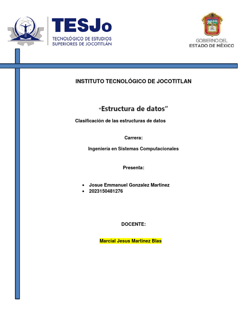 Clasificación de Las Estructuras de Datos | PDF