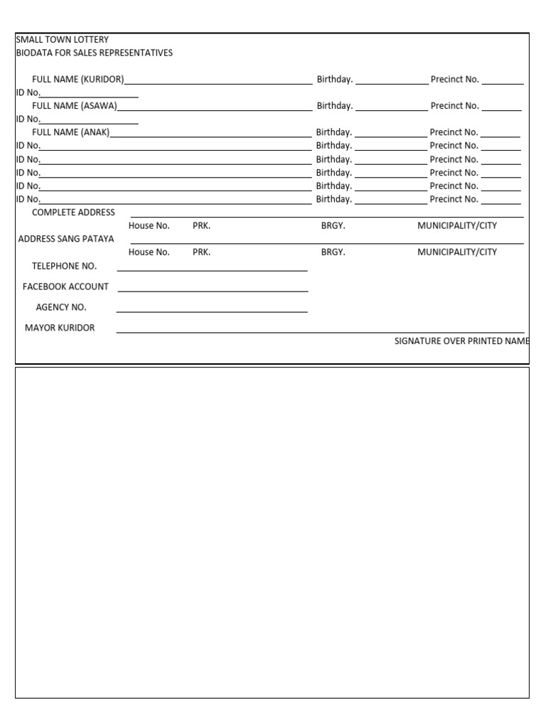 Small Town Lottery | PDF