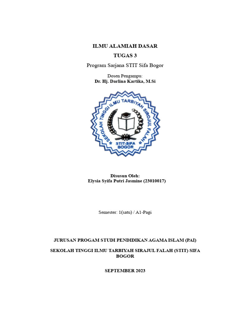 Tugas 3 IAD Elysia Syifa Putri Jasmine A-1 Pagi | PDF