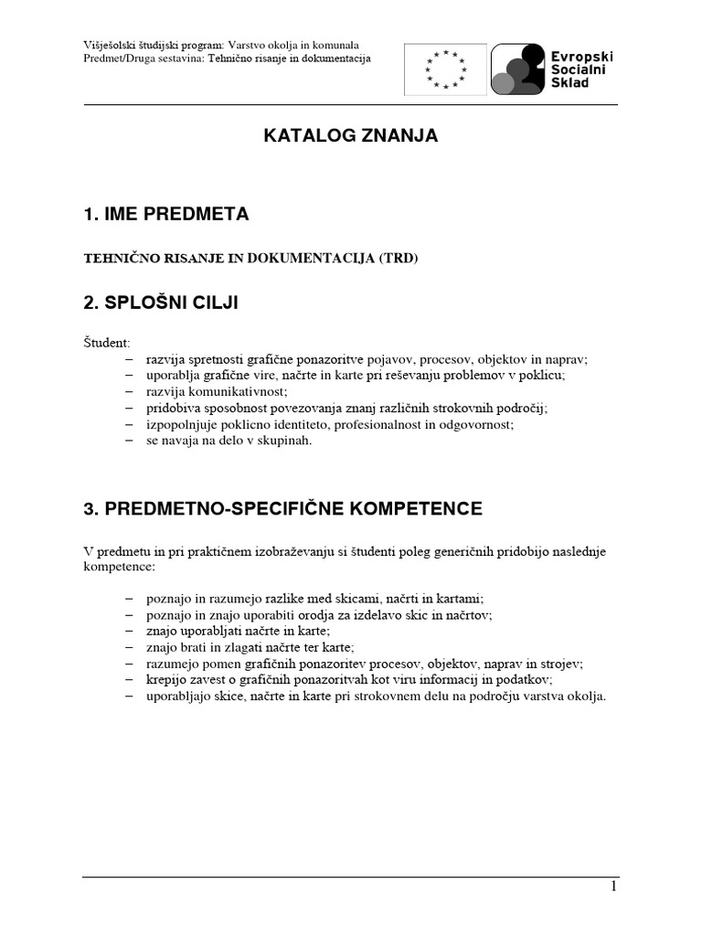 Tehnicno Risanje in Dokumentacija | PDF