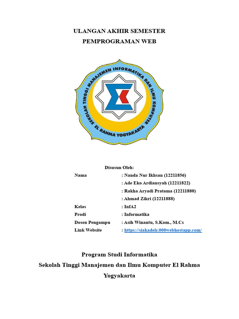 UAS - Pemprograman Web | PDF