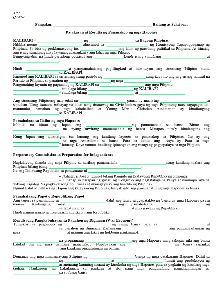 Patakaran at Resulta NG Pananakop NG Mga Hapones | PDF
