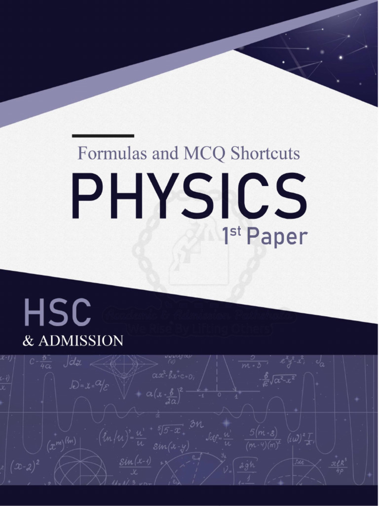 Physics Formula For HSC or Admission 1st Paper (Unlocked) | PDF