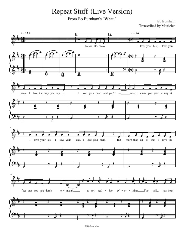 Bo Burnham - Repeat Stuff | PDF