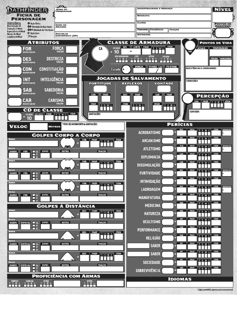 Ficha Pf2e | PDF