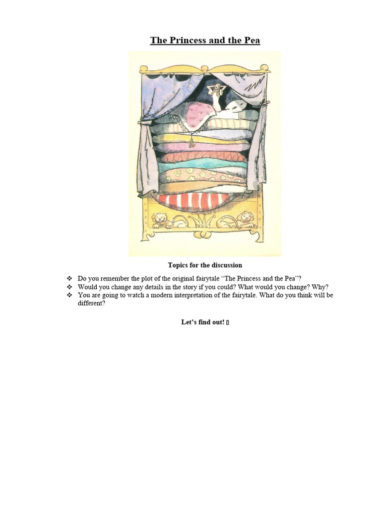 The Princess and The Pea (Teacher's Copy) | PDF
