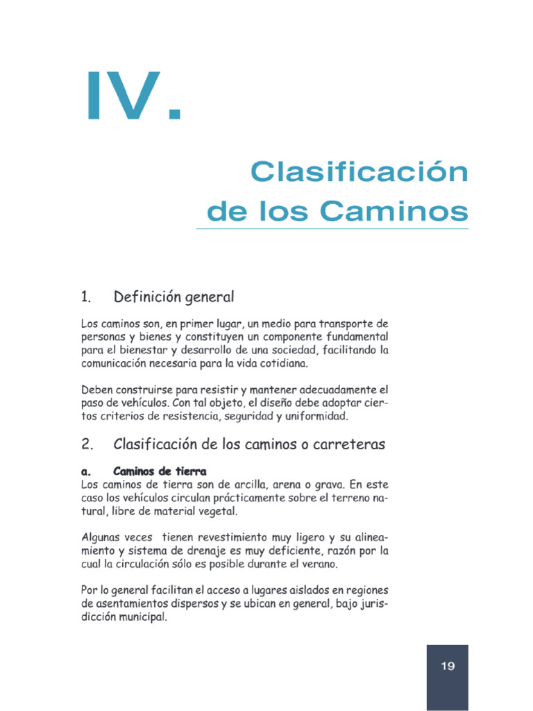 Clasificación de Los Caminos | PDF